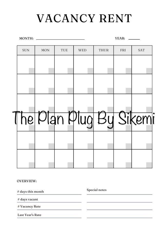 Rental Property Planner | Tenant Tracker, Maintenance Log, Showing ...