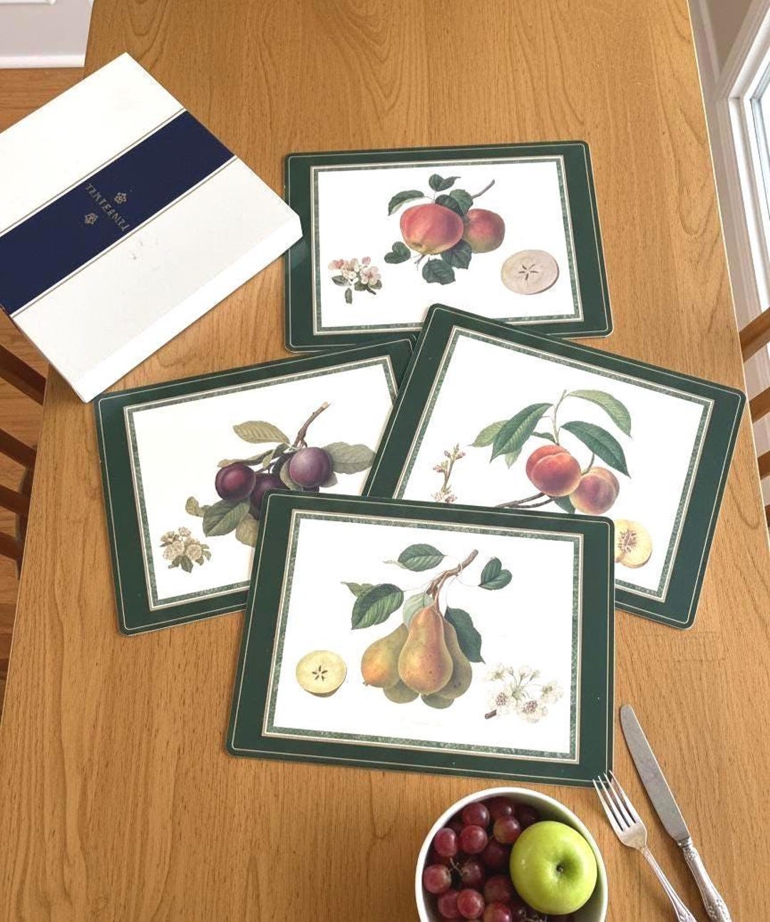 Vintage Pimpernel Botanical Placemats - RHS Fruit Series, Set of 4 - Etsy