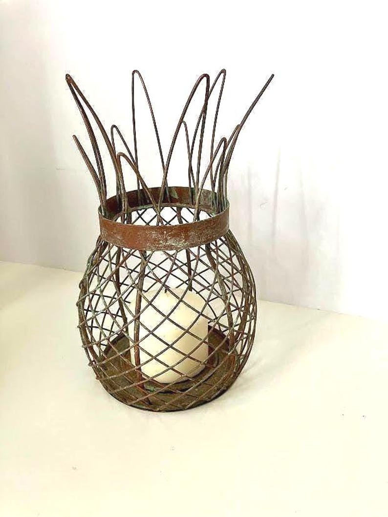 Metal Pineapple Candle Holder – Decorative Wire Basket Lantern - Etsy