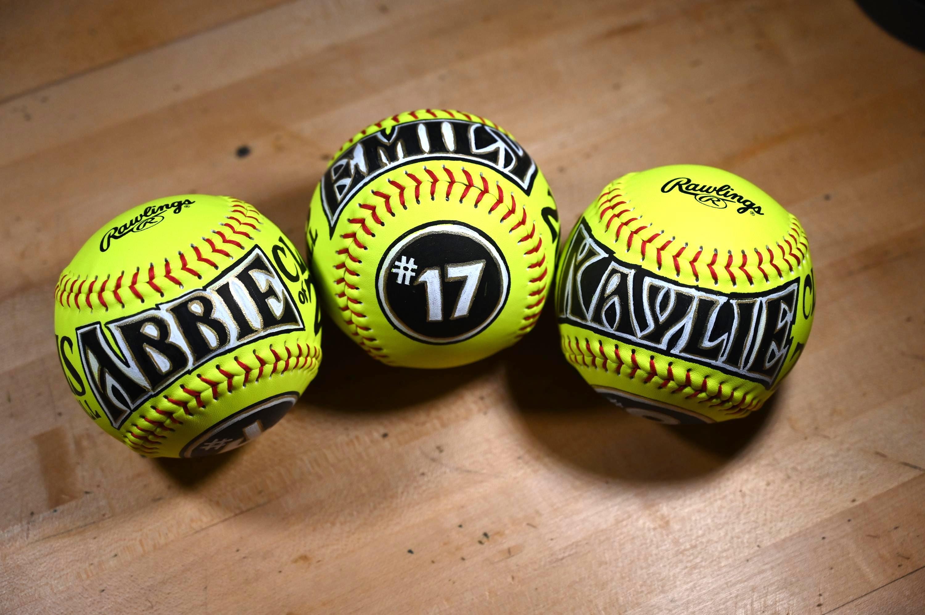 Hand Painted Softball Gift - Etsy