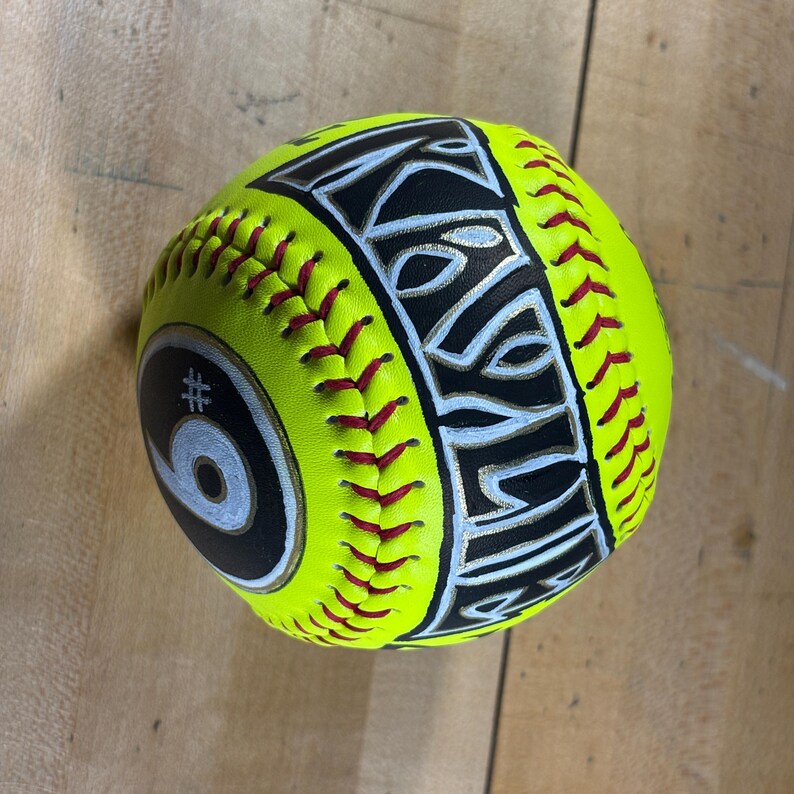 Hand Painted Softball Gift - Etsy