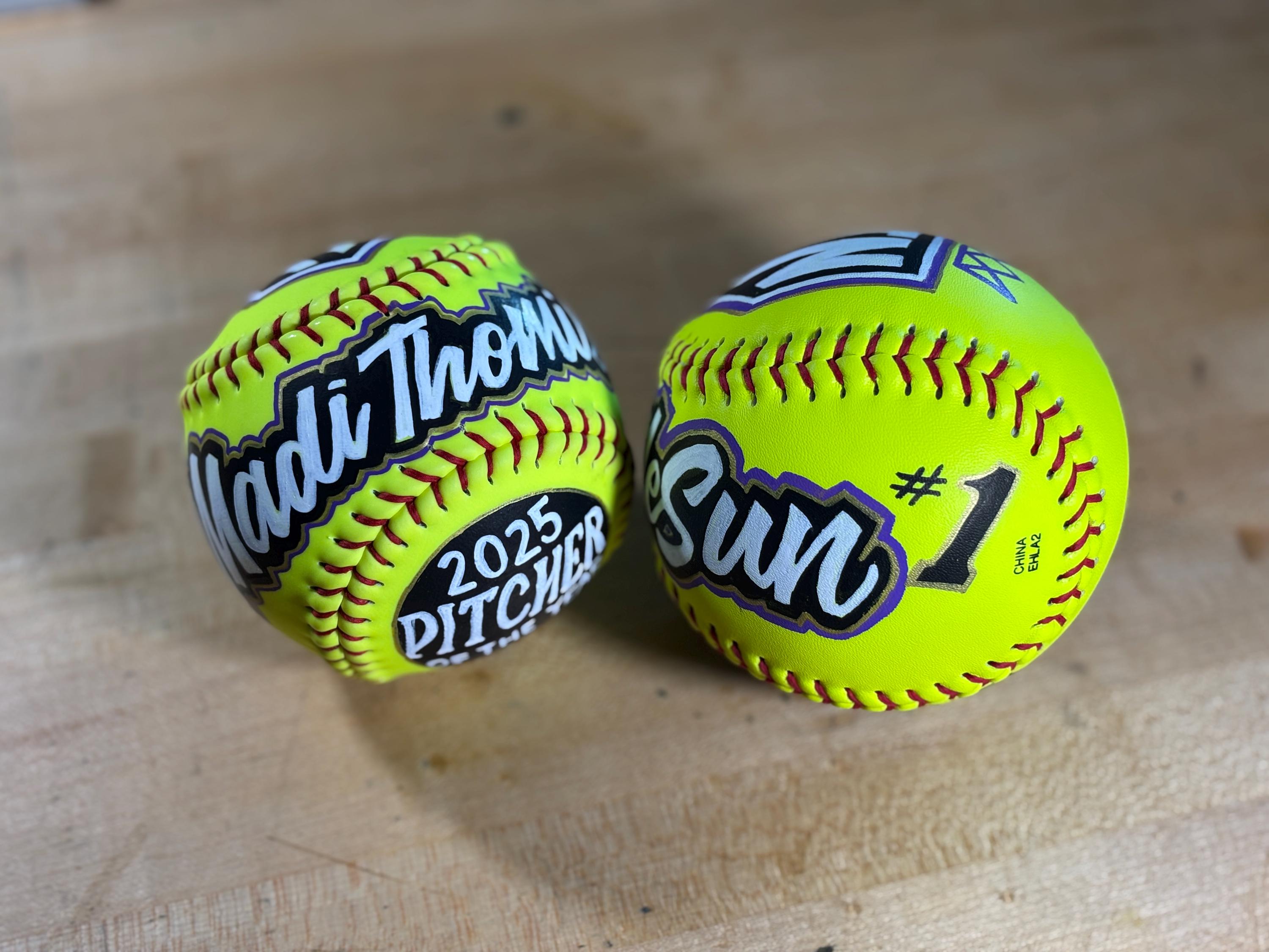 Hand Painted Softball Gift - Etsy