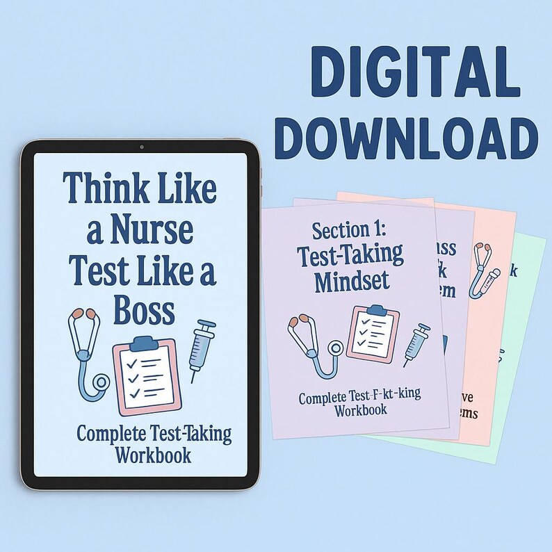 NCLEX Test-taking Strategy Workbook – Printable Nursing School Study ...