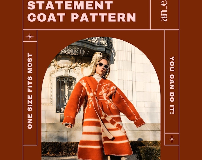 Blanket Coat PDF Sewing Pattern for Women - Etsy Canada