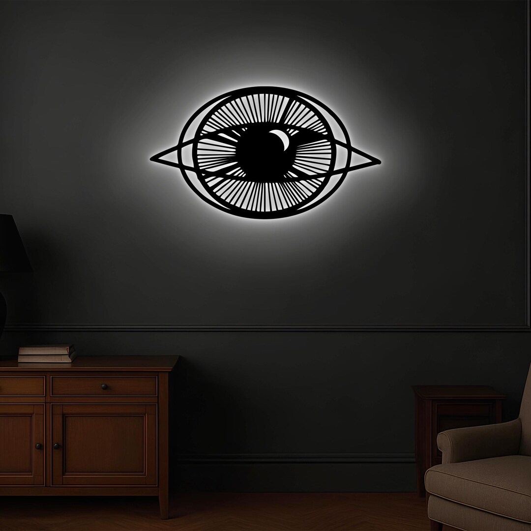 All Seeing Eye Metal Wall Art – Modern Mystical Eye Design for Living ...