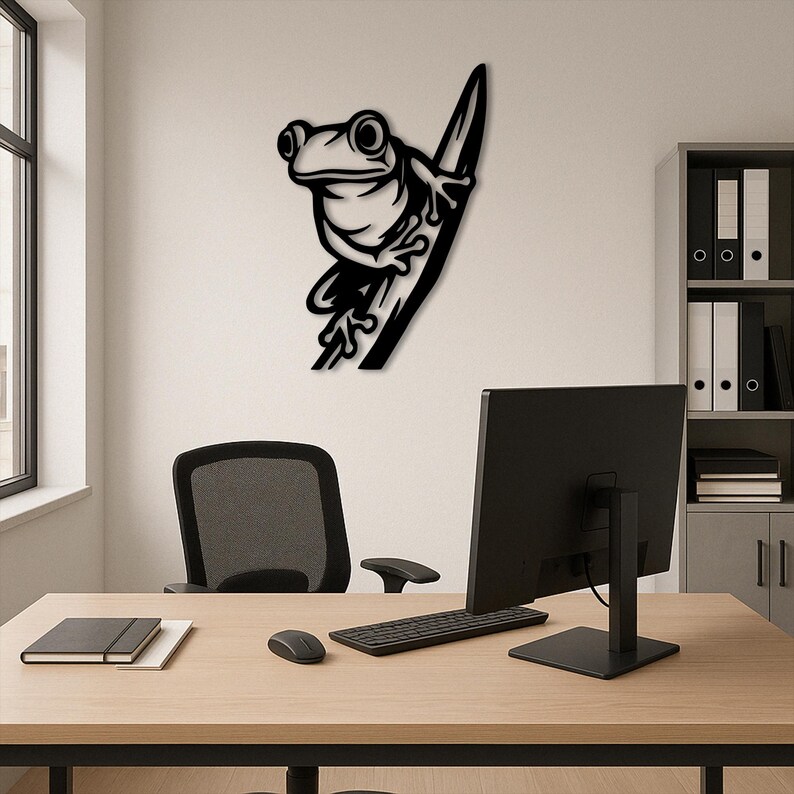 Metal Frog Wall Art – Tree Frog Silhouette Metal Wall Decor for Nature ...