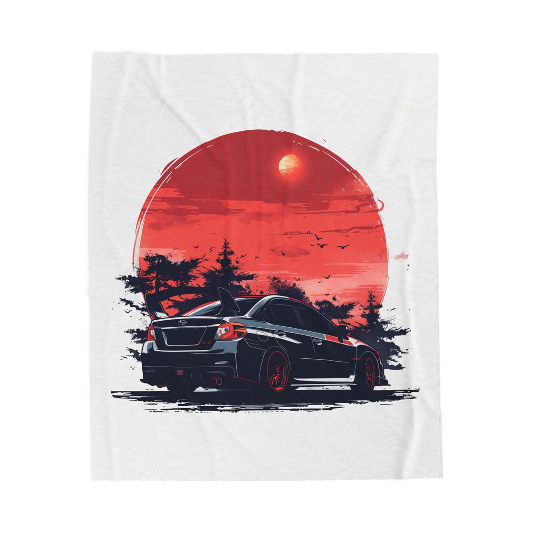 Subaru WRX Themed Velveteen Plush Blanket for Car Lovers, Cozy Gift for ...