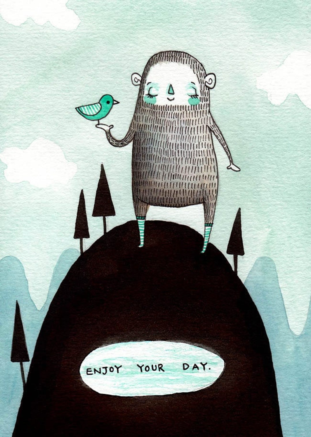 Enjoy Your Day Greeting Card - Etsy Australia