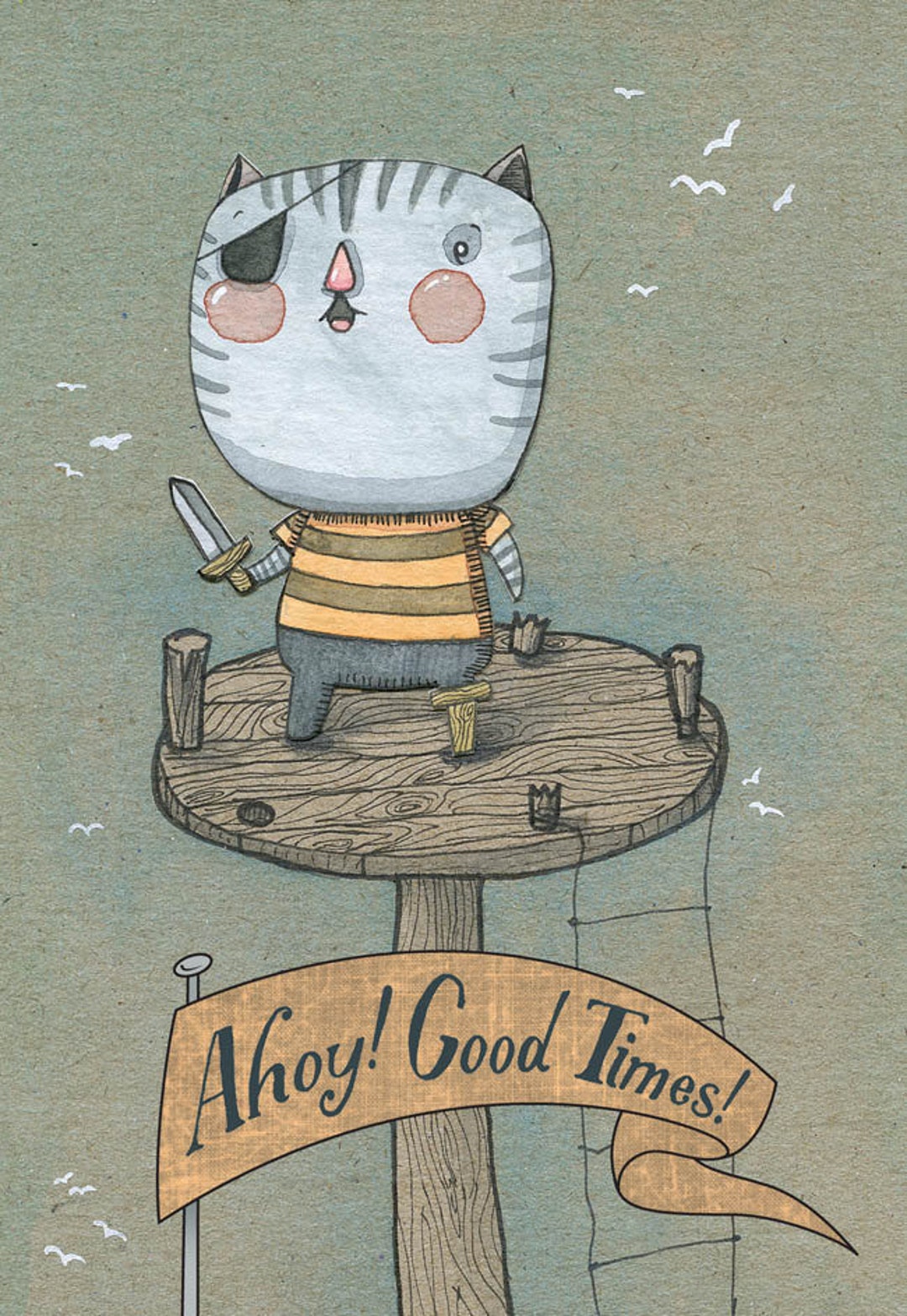 Ahoy Good Times Greeting Card - Etsy