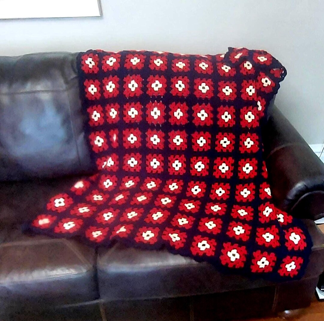 Vintage Crochet Unique Afghan Throw - Etsy