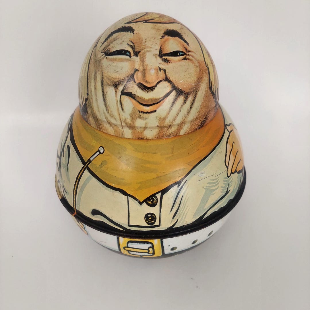 Vintage Roly Poly Tobacco Tin "cowboy" - Etsy