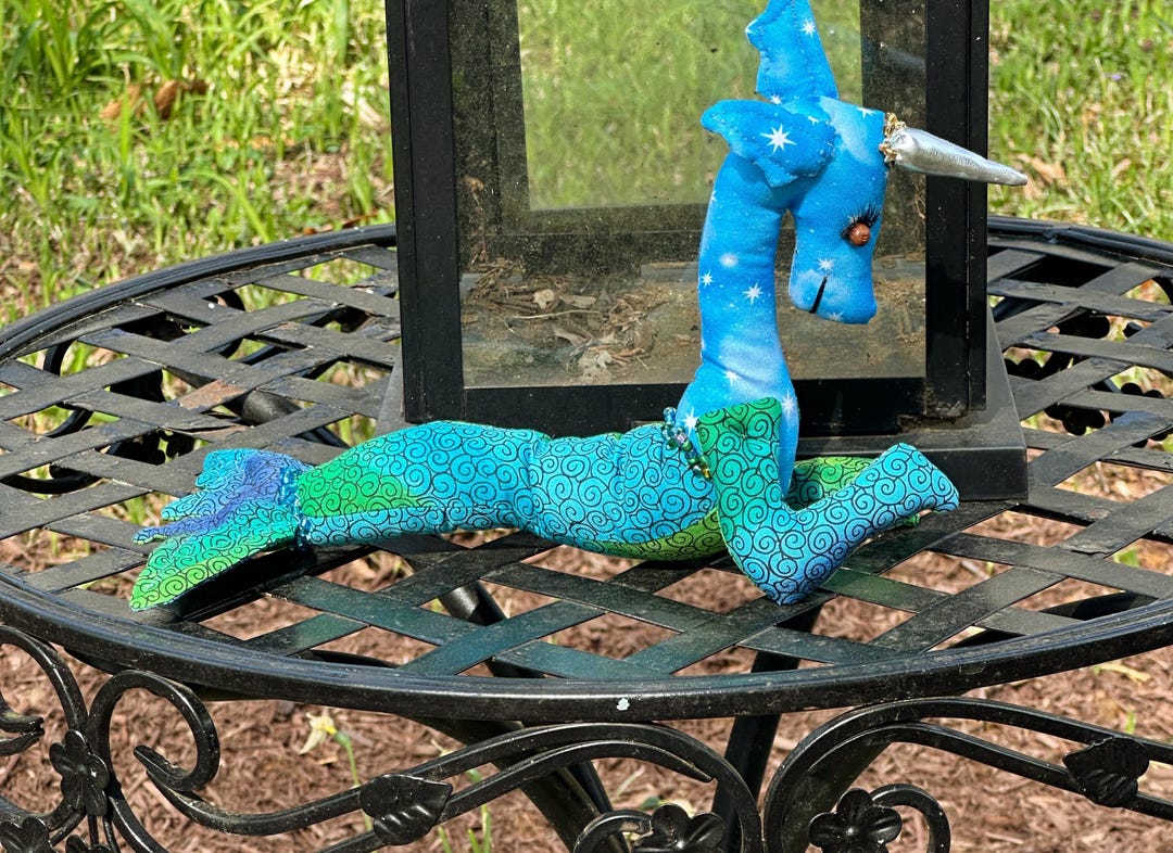 Handmade Mermicorn Plush: Poseable Sea Unicorn Art Doll - Etsy