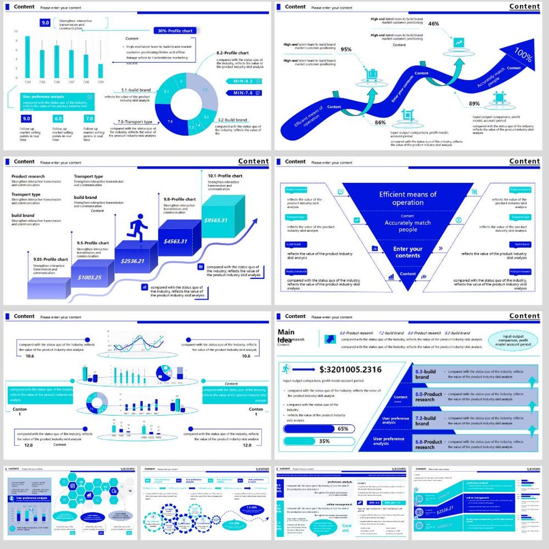 70+ Page Powerpoint Template With Logic/flow Diagrams, Timeline, and ...
