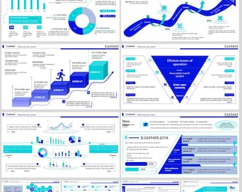 50+ Page Powerpoint Template With Logic/flow Diagrams, Timeline, and ...