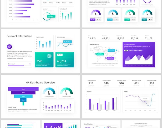 175+ Powerpoint Slides With Charts and Data Distribution Infographics ...