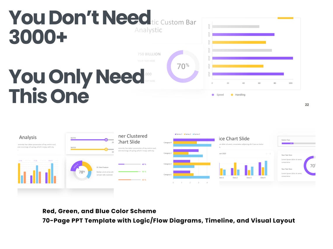 Two-themed Powerpoint Templates With Data Visualizations, Infographics ...