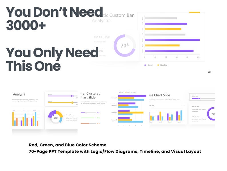 Two-themed Powerpoint Templates With Data Visualizations, Infographics ...