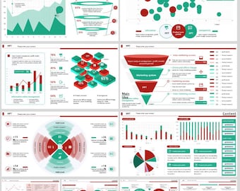 50+ Page Powerpoint Template With Logic/flow Diagrams, Timeline, and ...