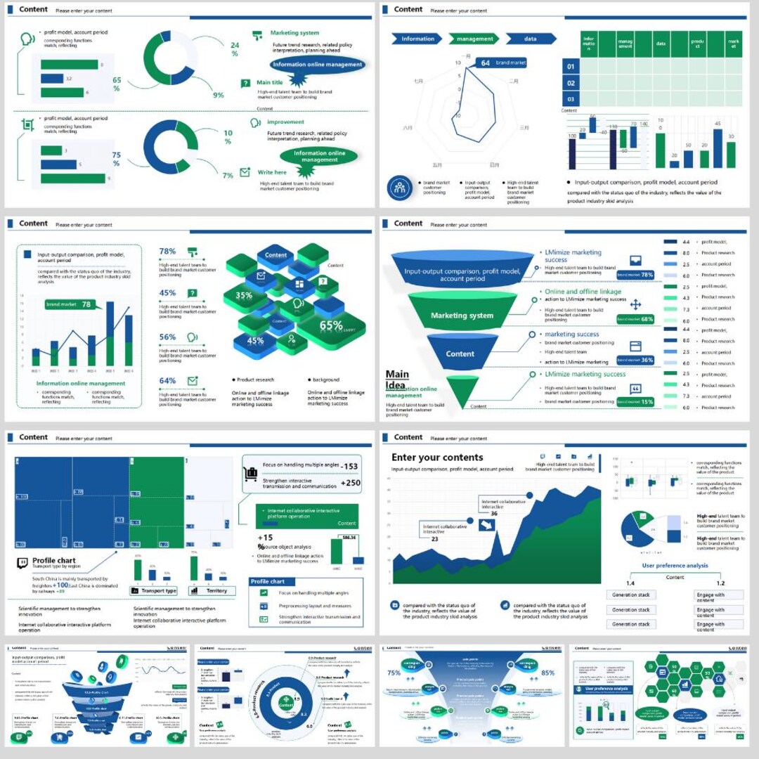 70+ Page Powerpoint Template With Logic/flow Chart, Timeline, and ...