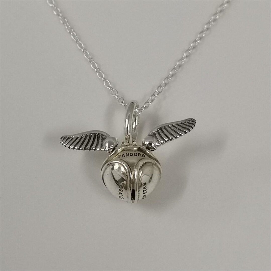 Pandora Sterling Silver Snitch Clasp Charm Necklace Set - Etsy