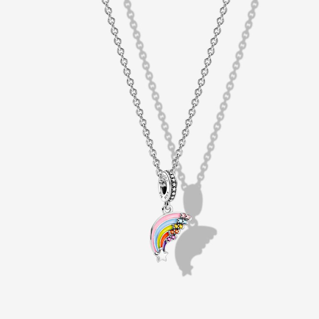 PANDORA Colourful Rainbow Necklace Silver S925 ALE - Etsy