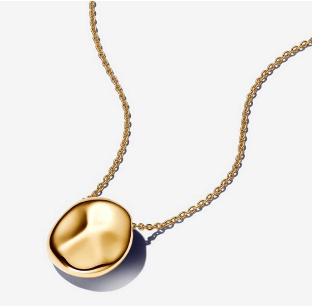 Pandora Organic Shape Round Pendant Necklace - Etsy