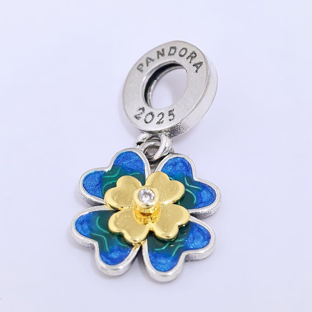 PANDORA Spinnable Four Leaf Clover Lab-grown Diamond Dangle Charm - Etsy