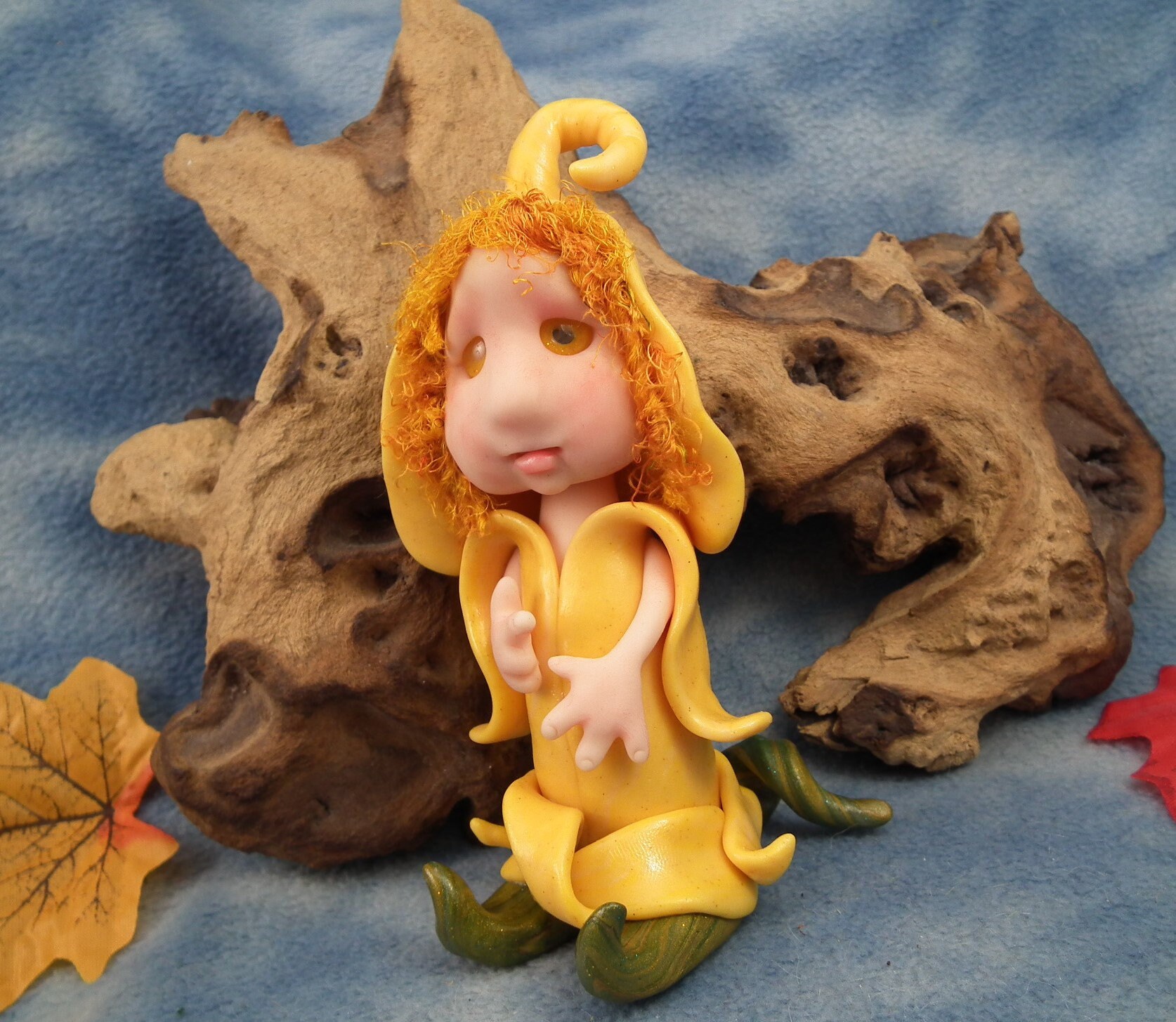 Petal Podling Elf 'Primrose' 5 Woodlander Series OOAK SCULPT by Artist ...