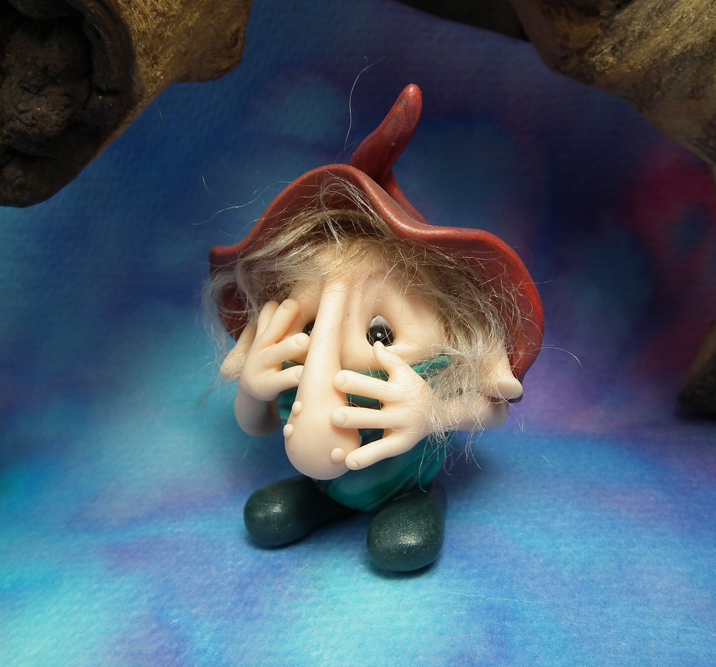 Embarrassed Library Hobblin Gnome 'Hawth' with tumbled curls OOAK ...