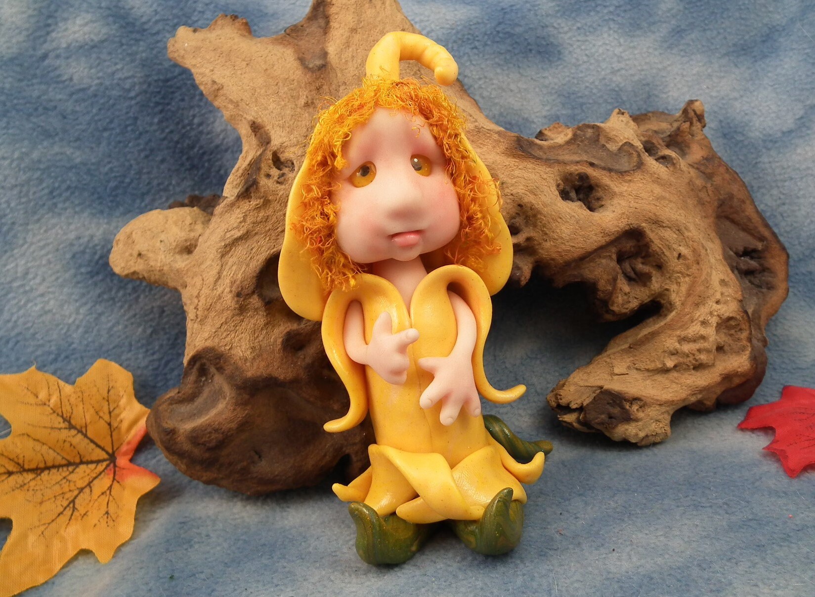 Petal Podling Elf 'Primrose' 5 Woodlander Series OOAK SCULPT by Artist ...