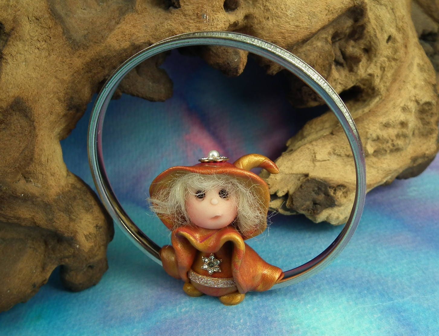 Autumn Event 'Circa' Acrobat Gnome in sparkling hoop 1 1/2 by Sculpture ...