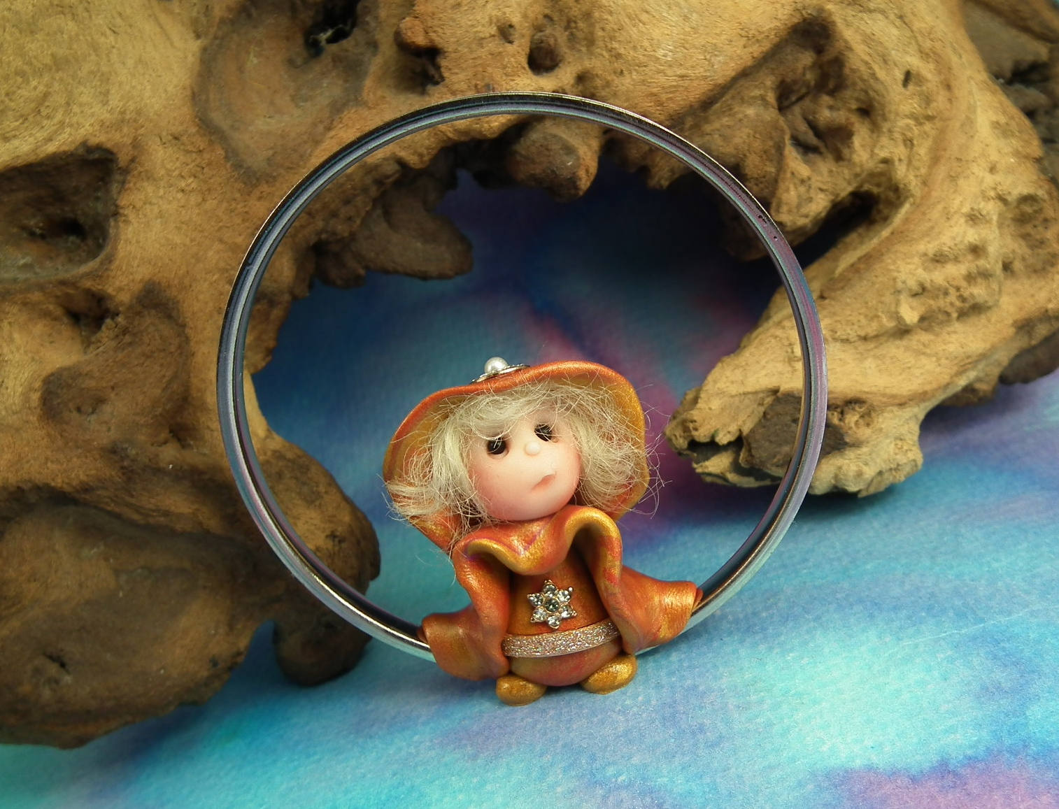 Autumn Event 'Circa' Acrobat Gnome in sparkling hoop 1 1/2 by Sculpture ...