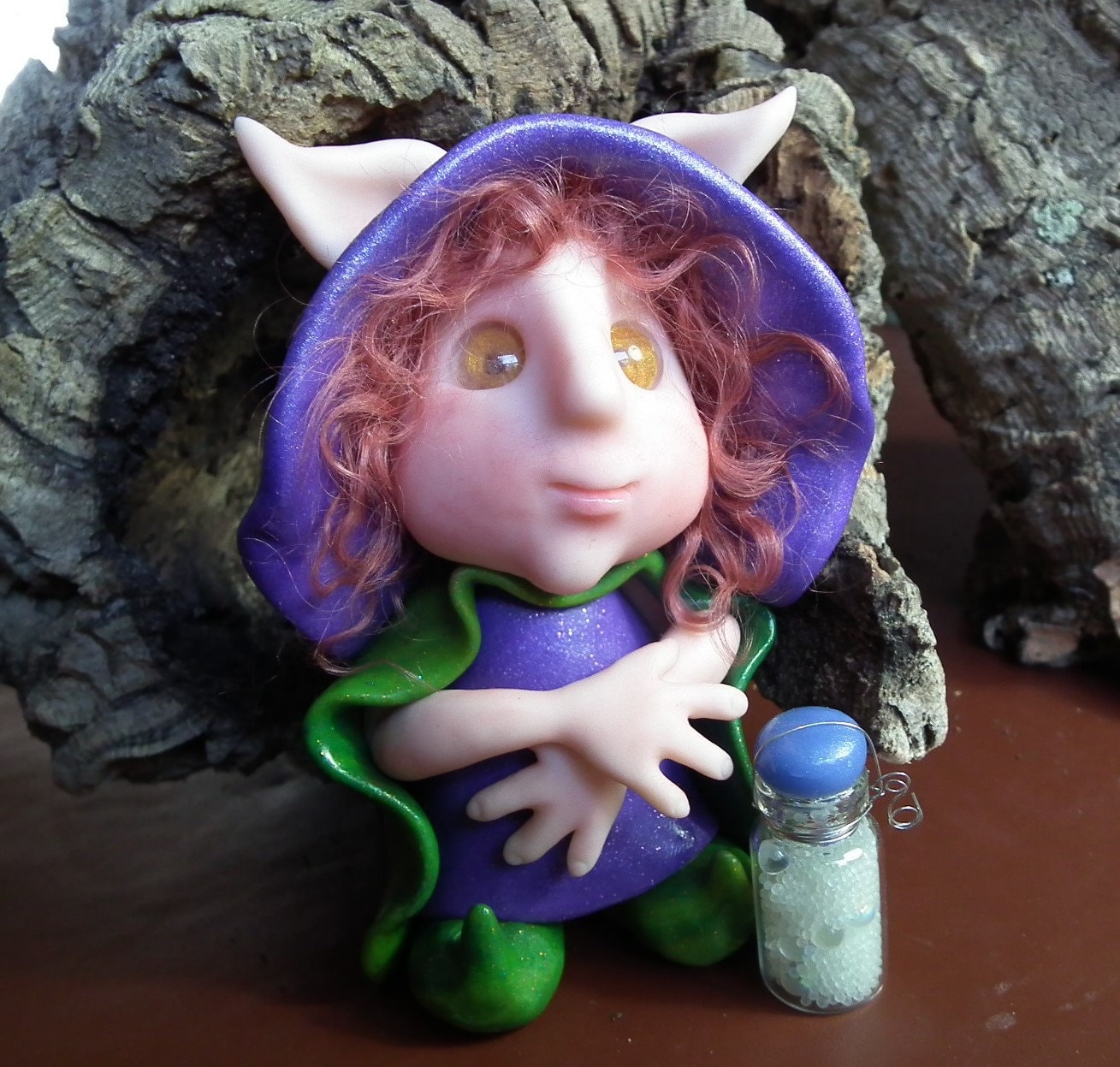 Guardian Elfling 'Ariane' with glowing lantern 4 OOAK Sculpt by ...