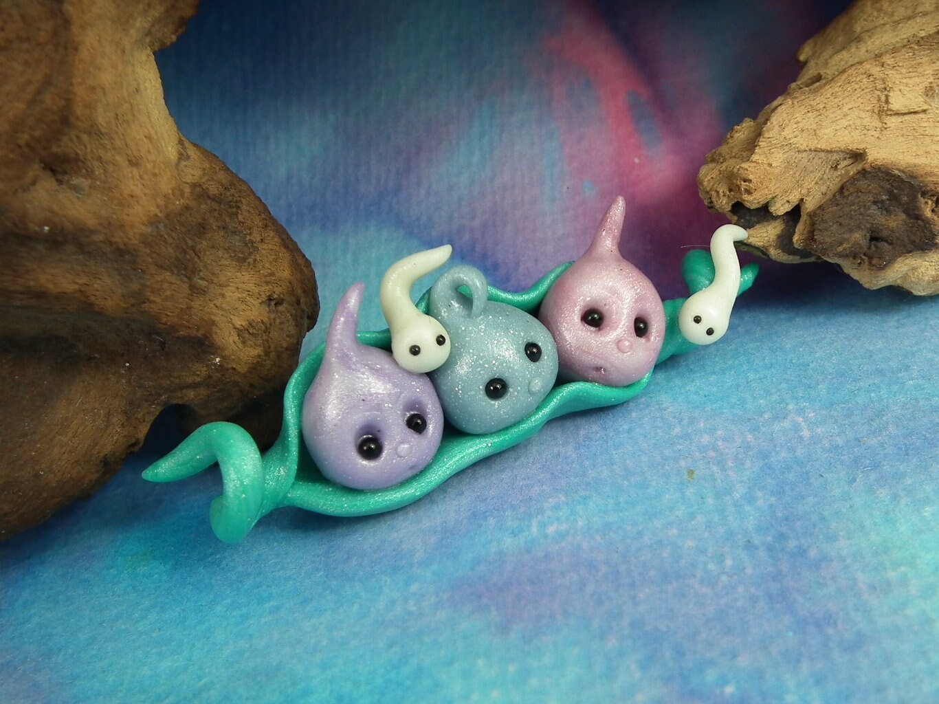 SweetPeas-in-a-Pod Baby Podlings with glow-worms OOAK Sculpt by ...