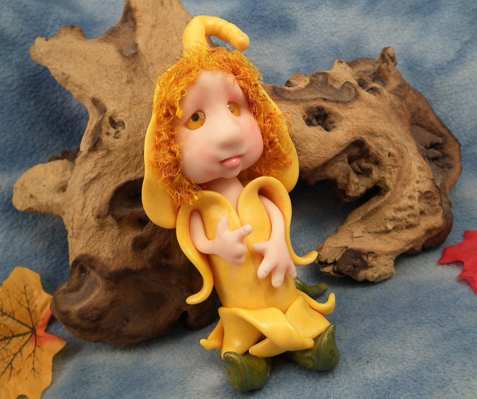 Petal Podling Elf 'Primrose' 5 Woodlander Series OOAK SCULPT by Artist ...