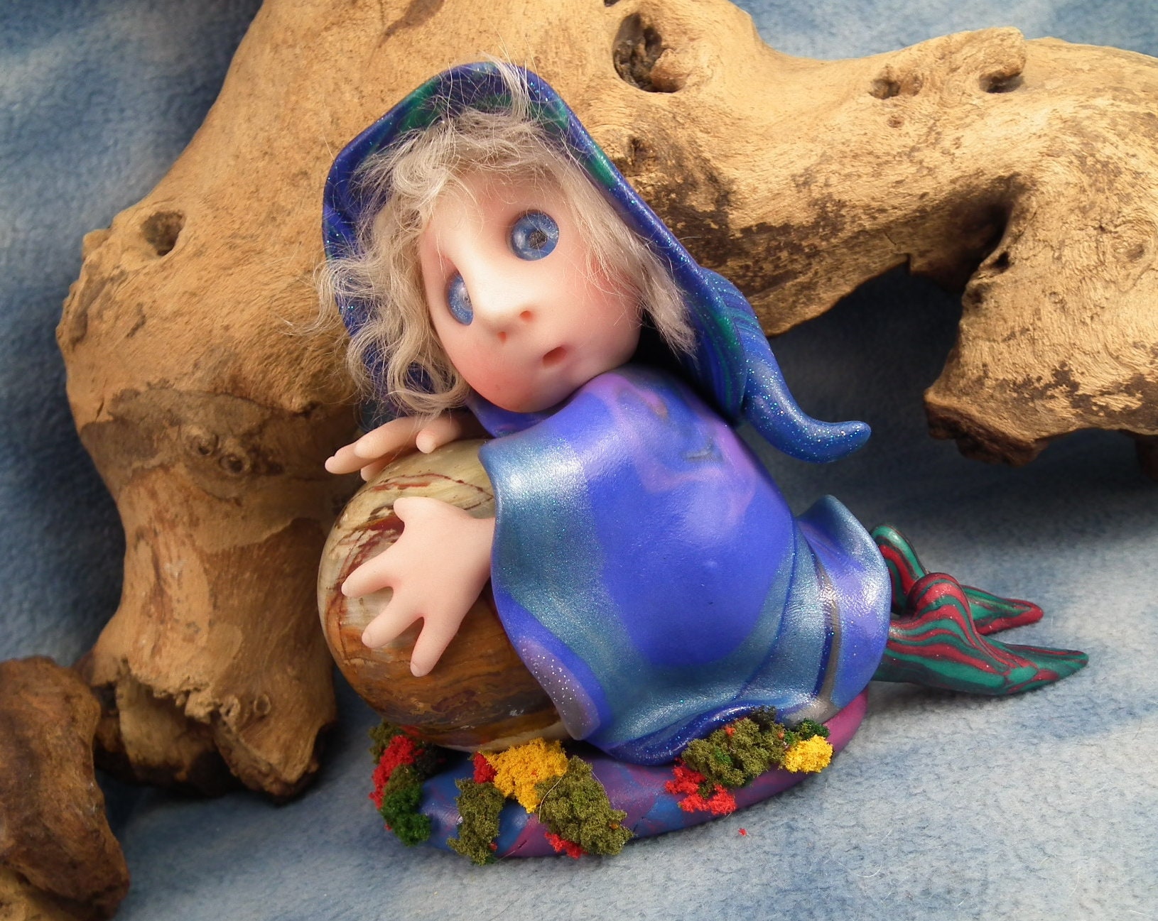 Beautiful Elfling 'Hanneth' with hatching Dragon's Egg 5 OOAK Sculpt by ...