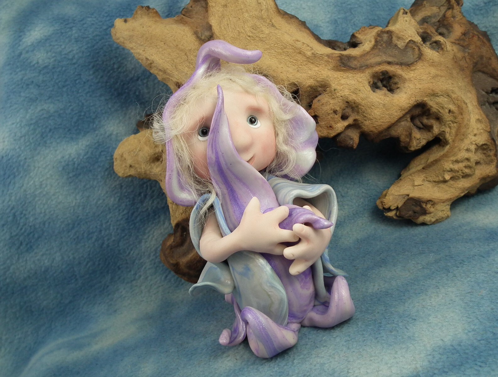 Petal Podling Elf 'Murmur' 5 Woodlander Series OOAK SCULPT by Artist ...