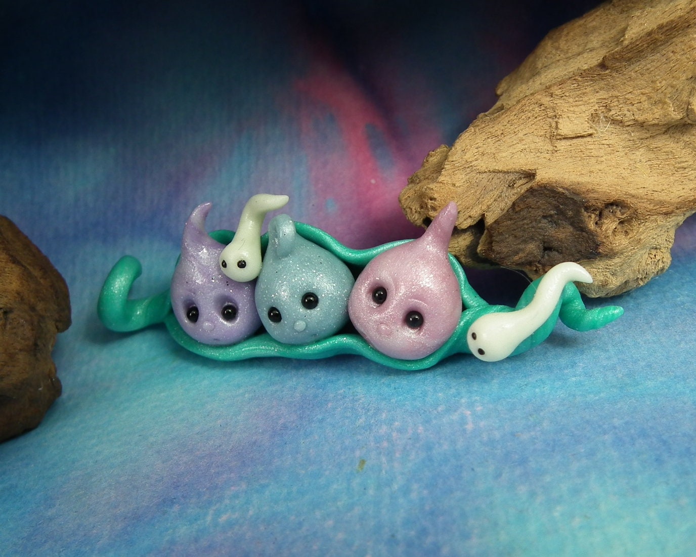 SweetPeas-in-a-Pod Baby Podlings with glow-worms OOAK Sculpt by ...