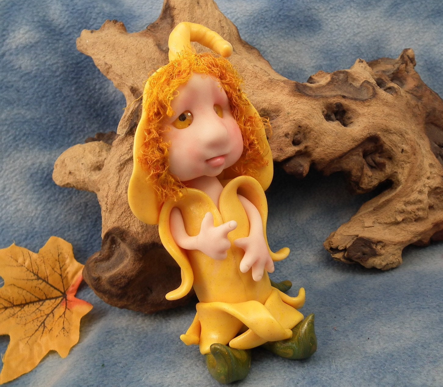 Petal Podling Elf 'Primrose' 5 Woodlander Series OOAK SCULPT by Artist ...