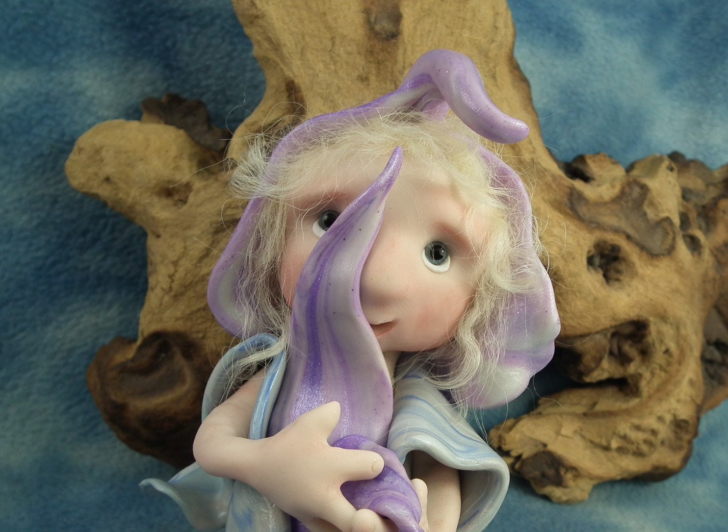 Petal Podling Elf 'Murmur' 5 Woodlander Series OOAK SCULPT by Artist ...