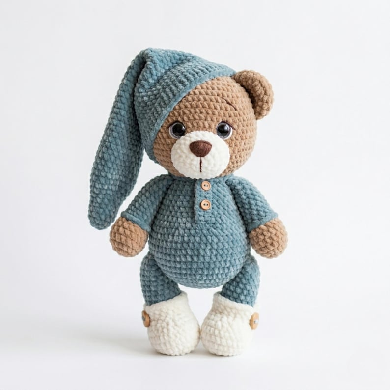 Crochet Teddy Bear Pattern, Velvet Amigurumi Toy PDF, Beginner Friendly ...