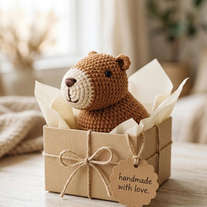 Capybara Crochet Pattern – Beginner Amigurumi Stuffed Animal PDF ...