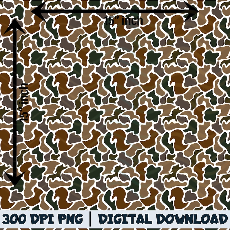 Seamless Camouflage Pattern: Military Camo PNG Print (digital Download ...