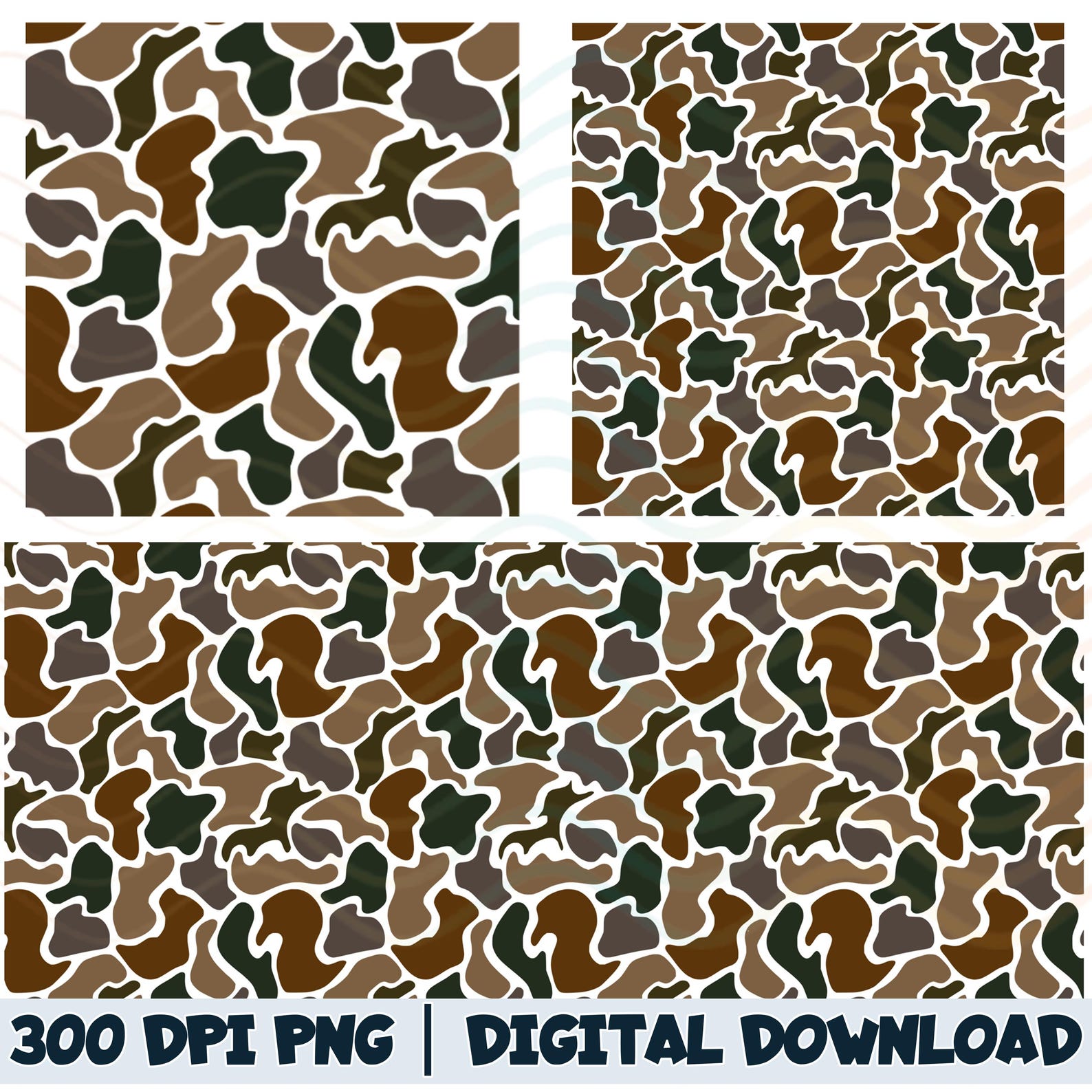 Seamless Camouflage Pattern: Military Camo PNG Print (digital Download ...