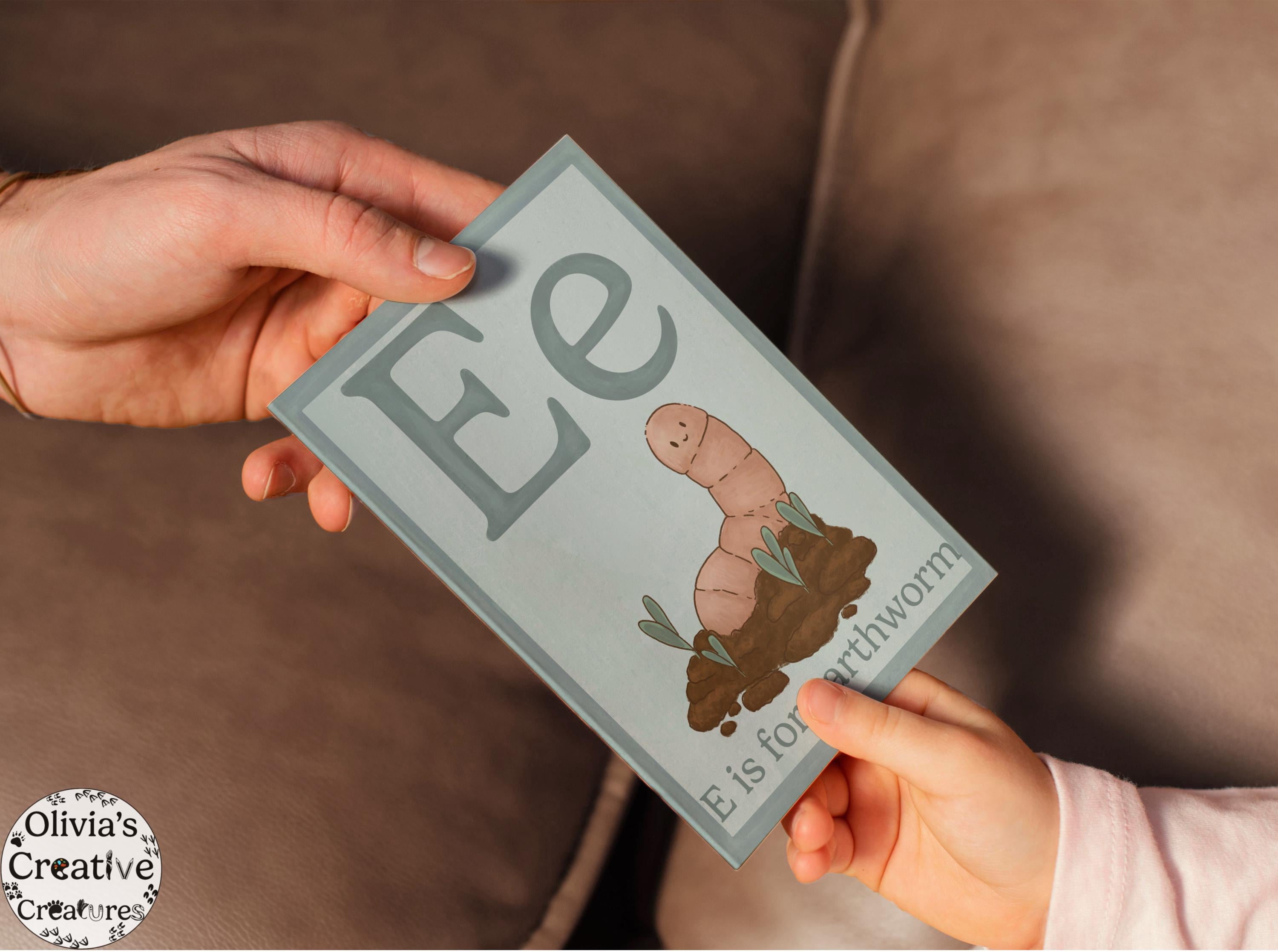 ABC Flashcards Woodland Theme, A-Z Montessori Cards, Educational ...