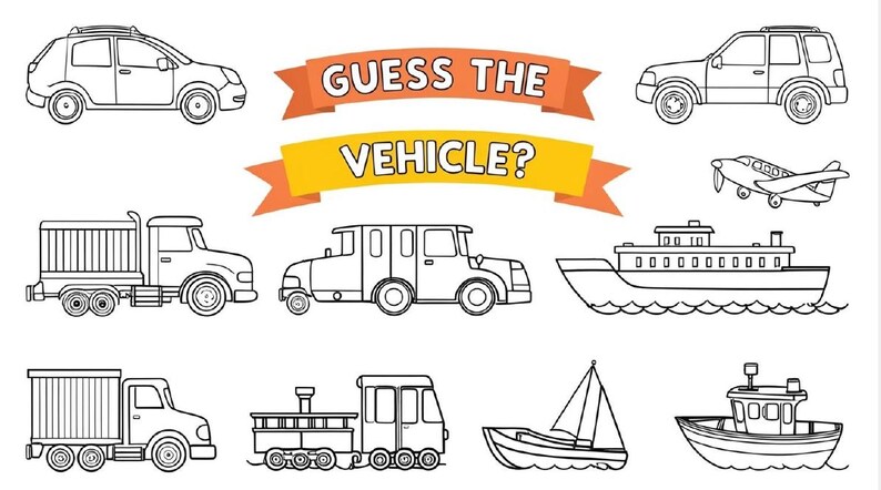 Guess the Vehicle - Etsy
