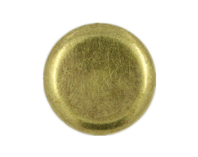 Metal Buttons Flat Antique Brass Metal Shank Buttons 0.79 | Etsy