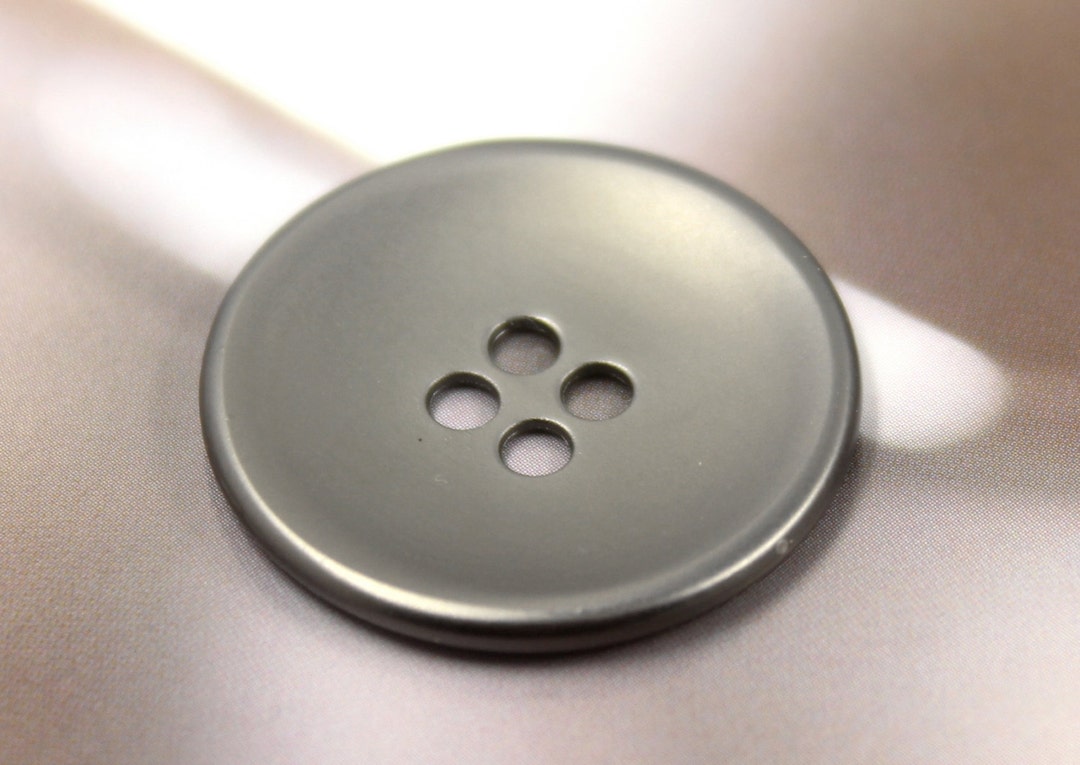 Metal Buttons - Pearlized Gunmetal Buttons , 4 Holes , 1 Inch , 6 Pcs ...
