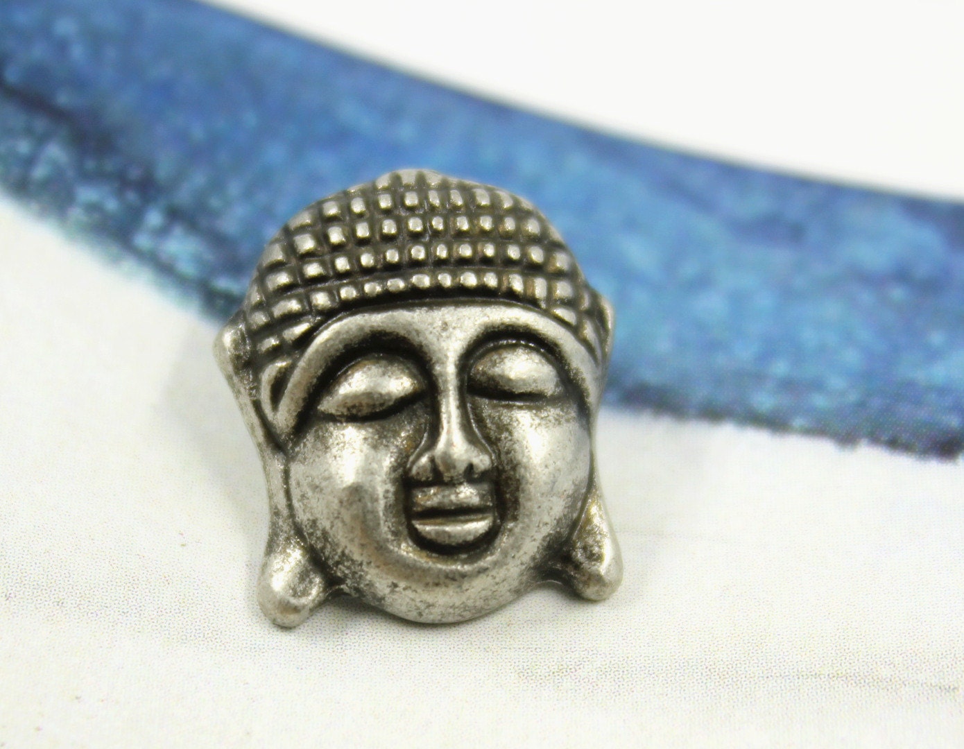 Metal Buttons Zen Buddha Head Metal Buttons Antique Silver - Etsy