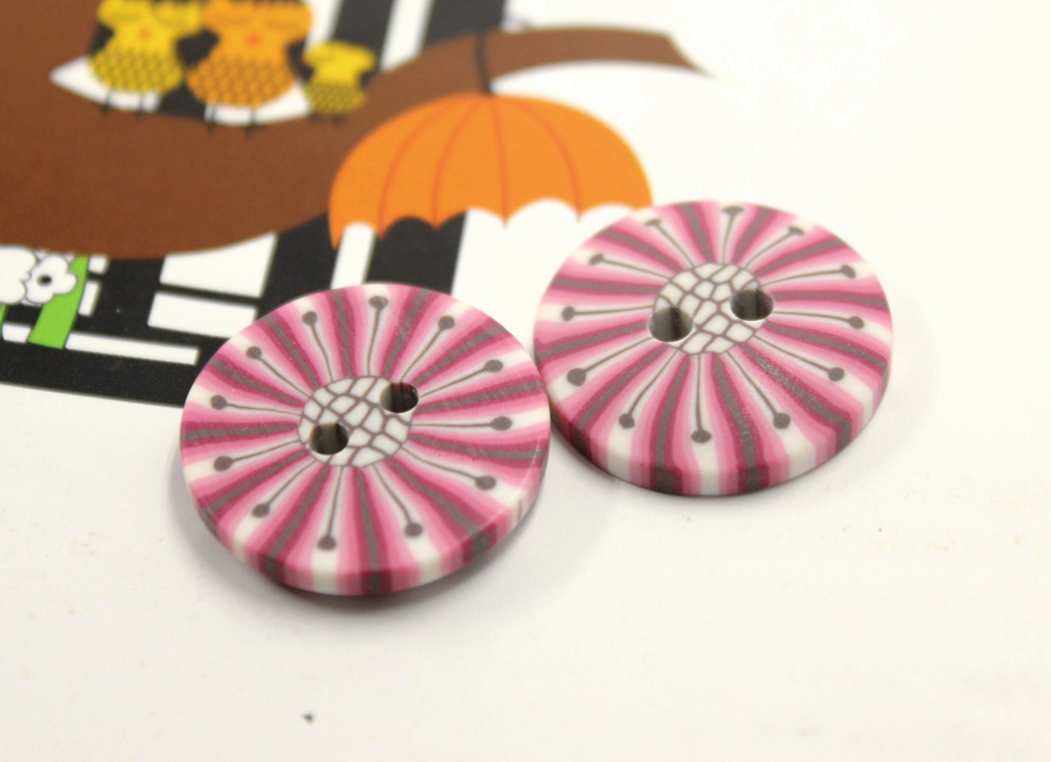 Purple Plastic Buttons With Dandelion Pattern 0.87 Inch 10 - Etsy